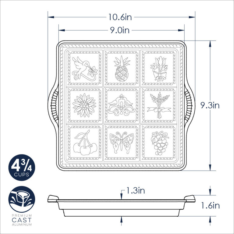 English Shortbread Pan | Cast Aluminum Bakeware | Nordic Ware