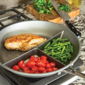 3-in-1 Divided Sauté Pan | Cast Aluminum Cookware | Nordic Ware