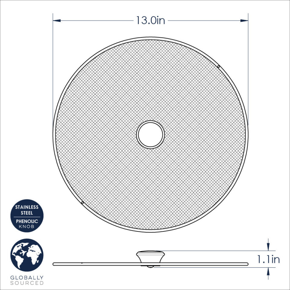 13” Crispy Dry Fry Spatter Cover | Cookware Accessories | Nordic Ware