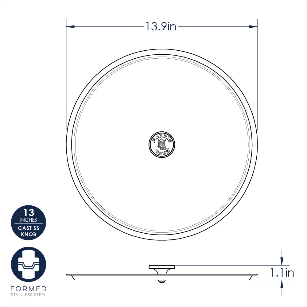 13" Stock Pot Cover For 16-20 Quart Stock Pots | Cookware Accessories ...