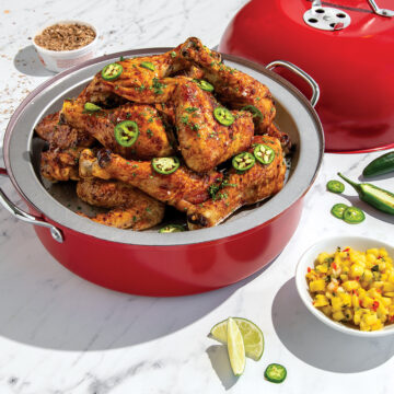 Red Kettle Smoker for Stovetop & Outdoor Cooking | Nordic Ware