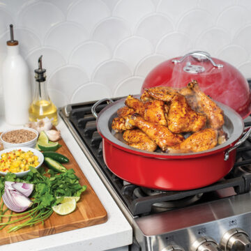 Red Kettle Smoker for Stovetop & Outdoor Cooking | Nordic Ware