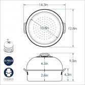 Red Kettle Smoker for Stovetop & Outdoor Cooking | Nordic Ware