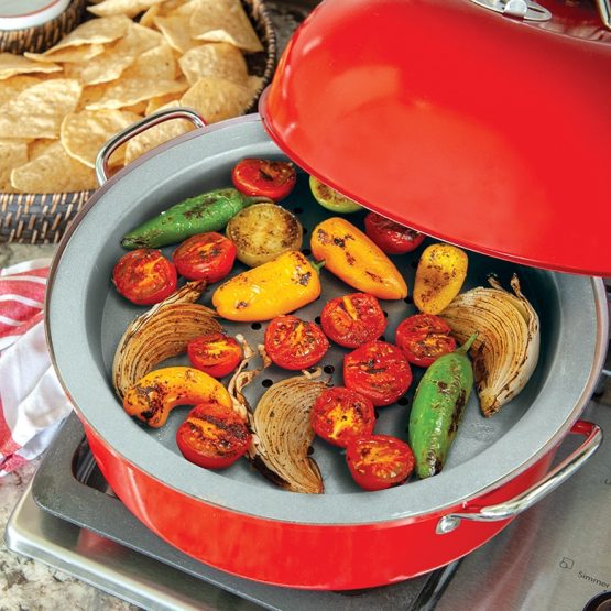 Red Kettle Smoker for Stovetop & Outdoor Cooking | Nordic Ware