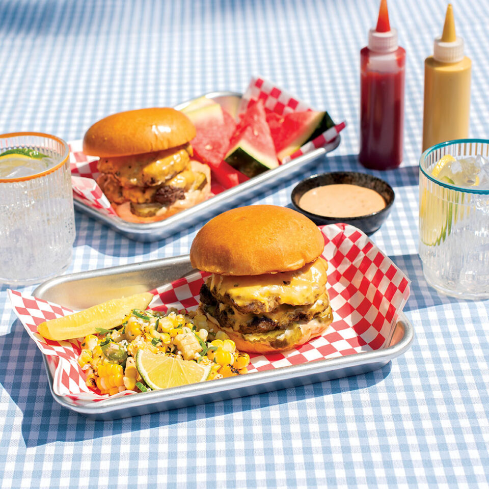 2 Pack Burger Serving Trays | Aluminum Baking Sheet | Nordic Ware