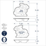 3D Bunny Cake Pan | Formed Aluminum Bakeware | Nordic Ware