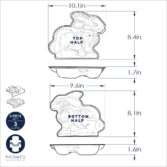 3D Bunny Cake Pan | Formed Aluminum Bakeware | Nordic Ware