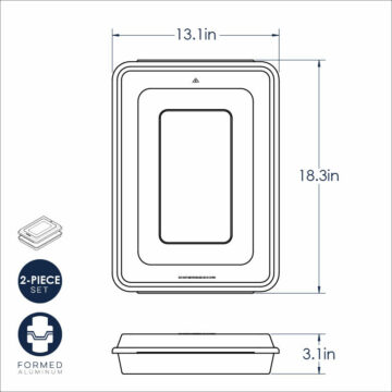 Naturals® High Sided Sheetcake Pan with Lid | Large Aluminum Cake Pan ...