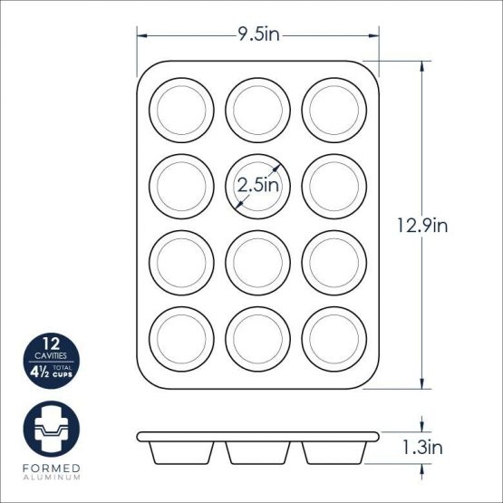 Naturals 12 Cavity Muffin Pan Nordic Ware Naturals 12 Cavity Muffin Pan Nordic Ware