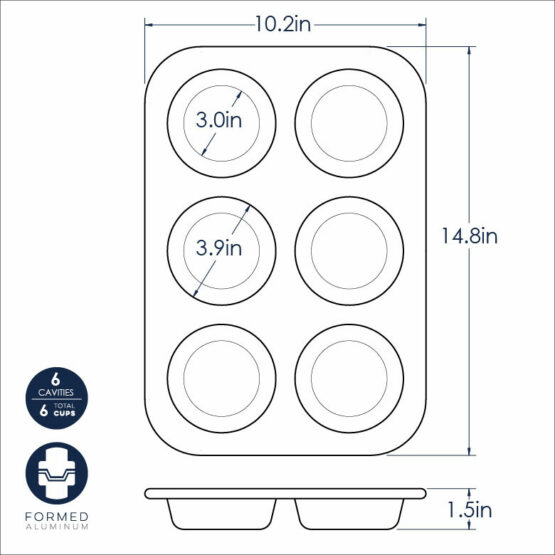 Naturals® Jumbo Muffin Pan | Aluminum Cupcake Pan | Nordic Ware