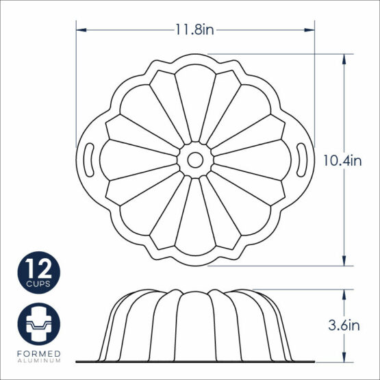 ProForm Anniversary Bundt Pan with Handles | Nonstick Bakeware | Nordic ...