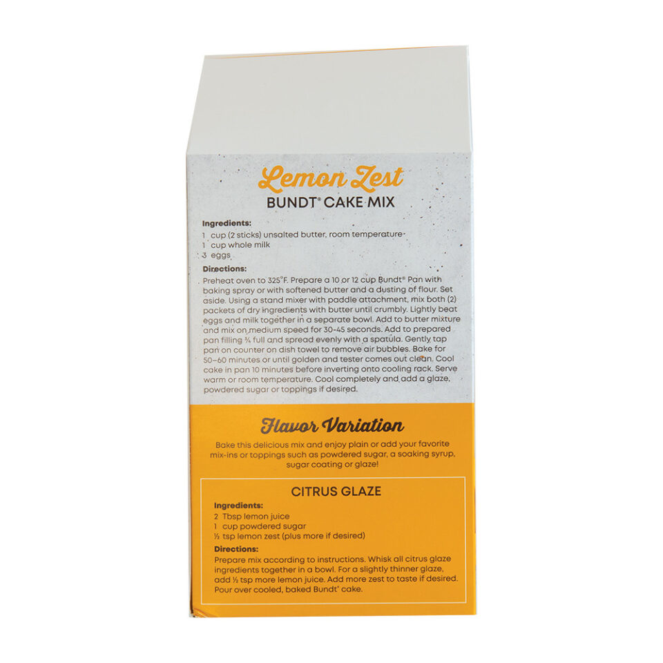 Lemon Zest Bundt® Cake Mix | Gourmet Baking Mixes | Nordic Ware
