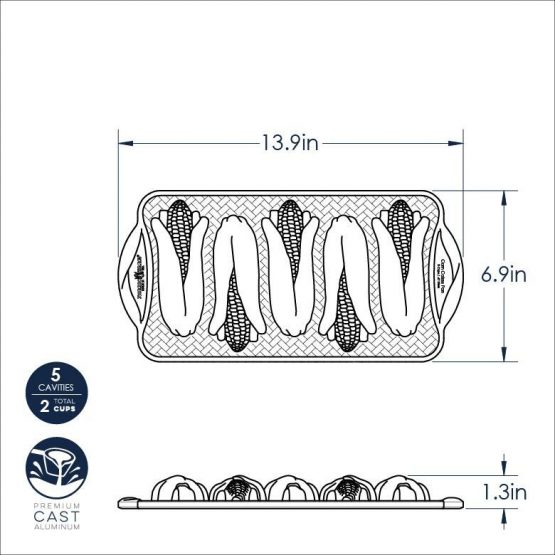 Corn Cakes Baking Pan | Corn Bread Pan | Fall Bakeware | Nordic Ware