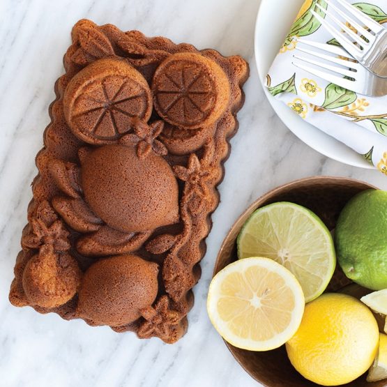 Citrus Blossom Loaf Pan | Cast Aluminum Bakeware | Nordic Ware