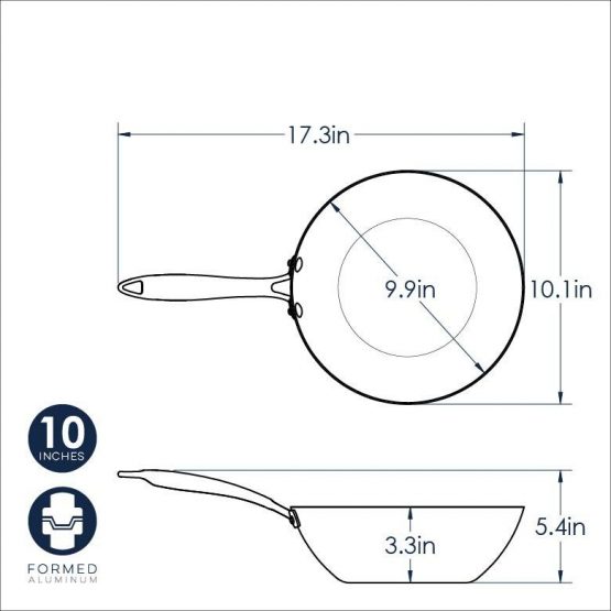 10" Spun Wok | Rangeware | Aluminized Steel Cookware | Nordic Ware