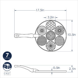 Patterns Pancake Pan | Cast Aluminum Cookware | Breakfast Pan | Nordic Ware