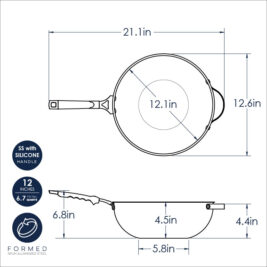 Verde Ceramic Nonstick 12” Wok | Ceramic Coated Cookware | Nordic Ware