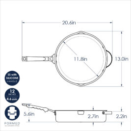 Verde 12 Inch Ceramic Nonstick Skillet Pan | Ceramic Coated Cookware ...