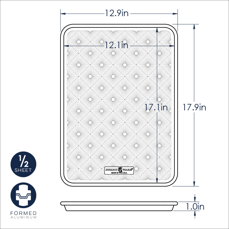Naturals® Vintage Starburst Half Sheet Pan | Aluminum Baking Sheet ...