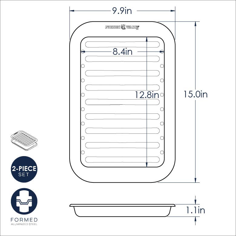 Naturals® Classic Broiler Pan | Aluminum Broil Pan | Nordic Ware