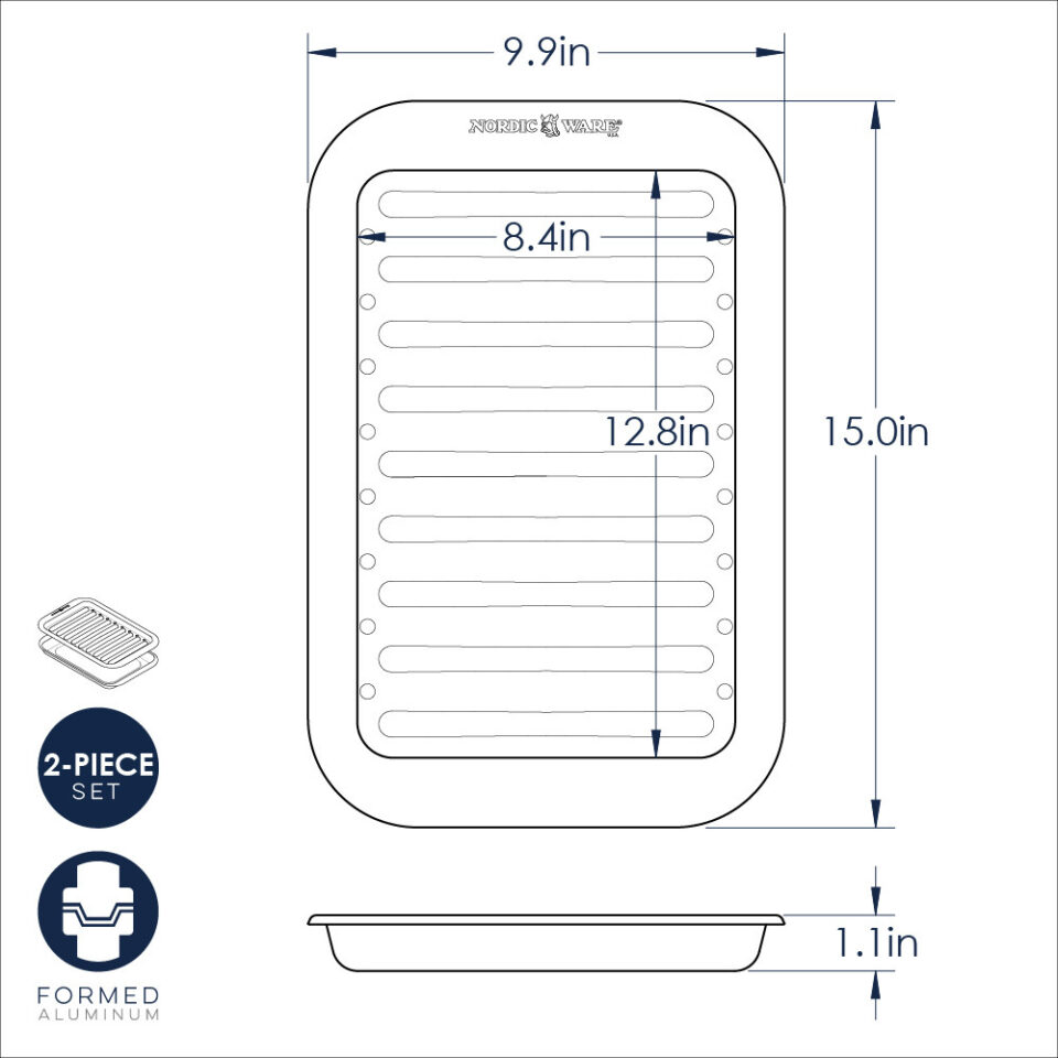 Naturals® Classic Broiler Pan | Aluminum Broil Pan | Nordic Ware