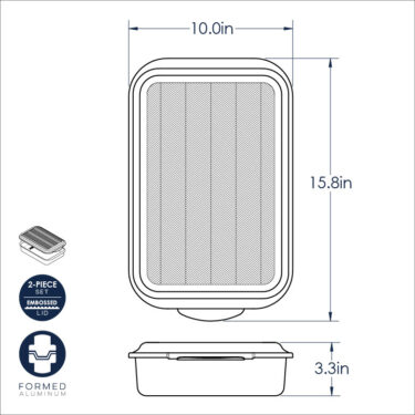 Classic 9 x 13 Pan with Embossed Prism Lid | Aluminum Bakeware | Nordic ...