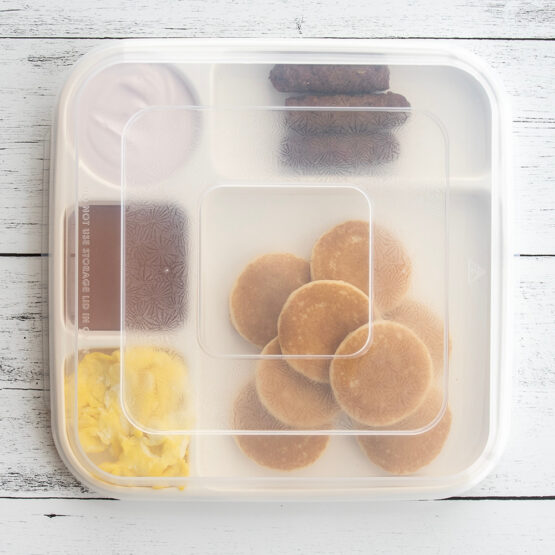 Divided Dinner Tray with Lid | Microwave Dinnerware | Nordic Ware