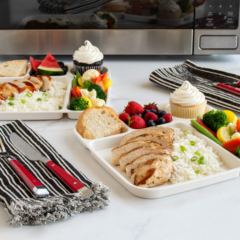 Divided Meal Tray - Set of 2| Microwave Dinnerware | Nordic Ware