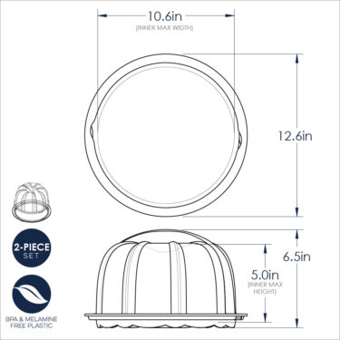 Elegant Party Bundt® Pan, Translucent Bundt Cake and Lemon Cake Mix ...