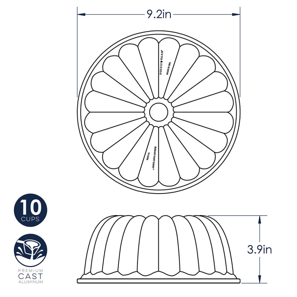 Elegant Party Bundt® Pan, Translucent Bundt Cake and Lemon Cake Mix ...