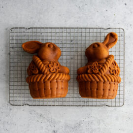 Bunny In Basket 3D Cake Pan | Cast Aluminum Bakeware | Nordic Ware