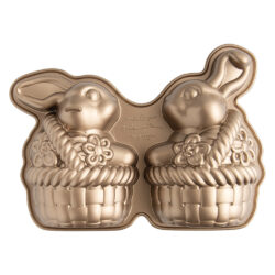 Bunny In Basket 3D Cake Pan | Cast Aluminum Bakeware | Nordic Ware