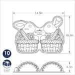 Bunny In Basket 3D Cake Pan | Cast Aluminum Bakeware | Nordic Ware