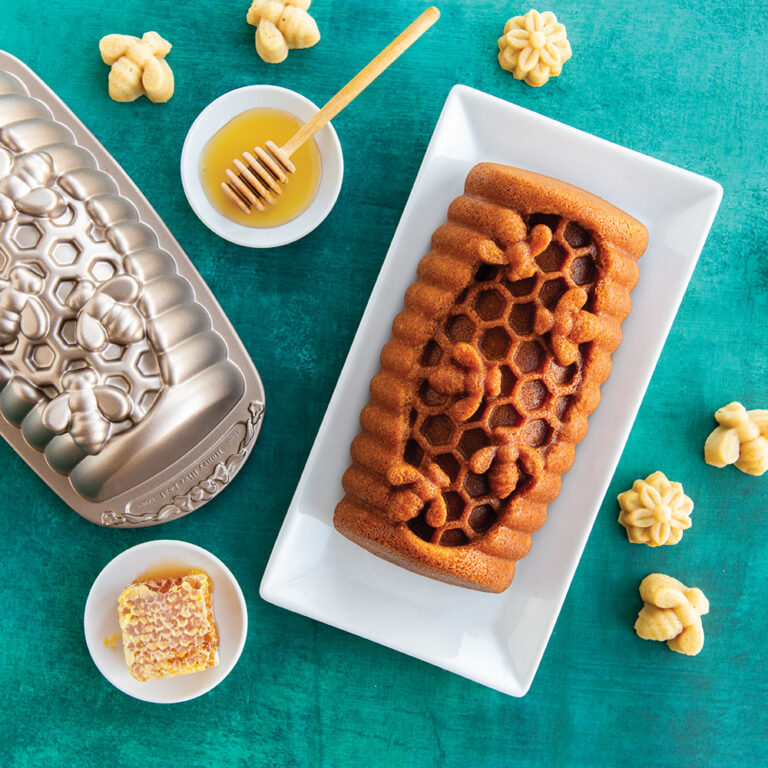 Honey Hive Loaf Pan | Cast Aluminum Bakeware | Nordic Ware