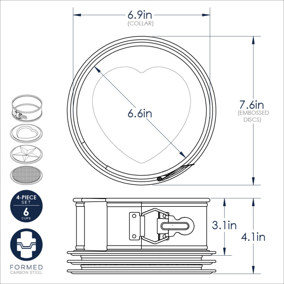 7" Springform Pan with Embossed Discs - Nordic Ware