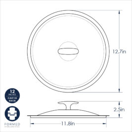 Basalt 2 Piece 12" Sauté Skillet with Lid | Ceramic Coated Cookware ...