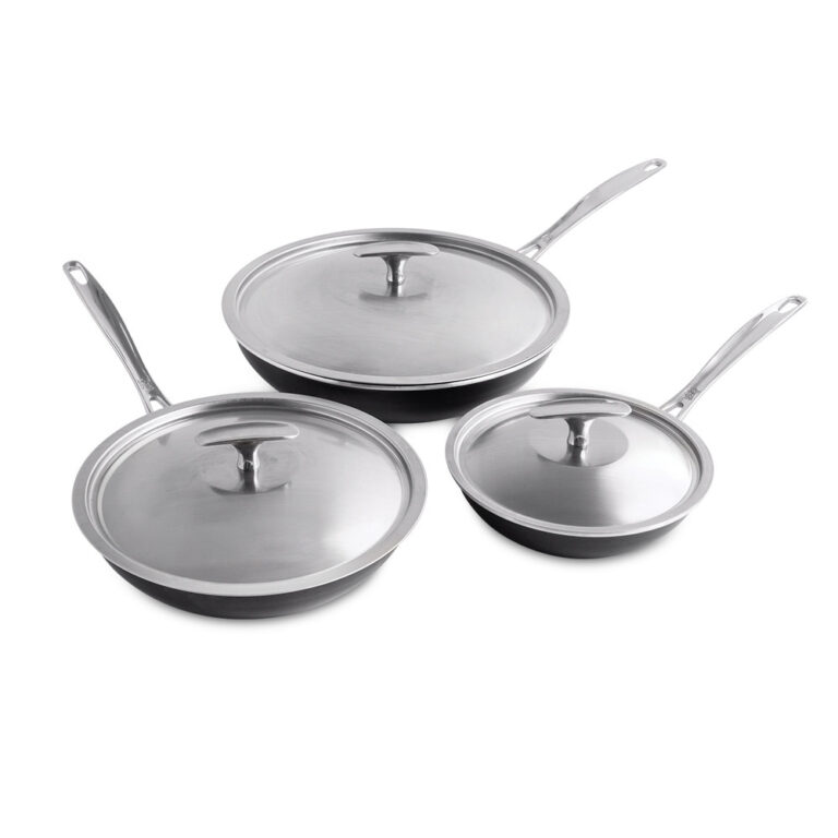 Basalt 6 Piece Sauté Skillet & Lids Set | Ceramic Coated Cookware ...
