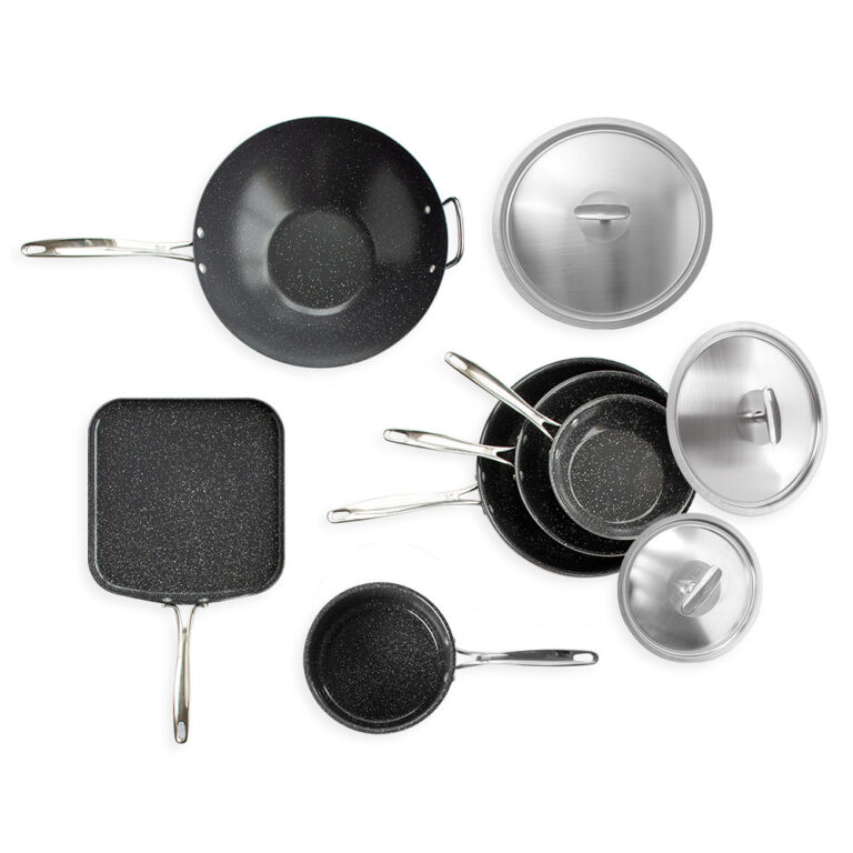 Basalt 9 Piece Complete Cookware Set | Ceramic Coated Cookware | Nordic ...