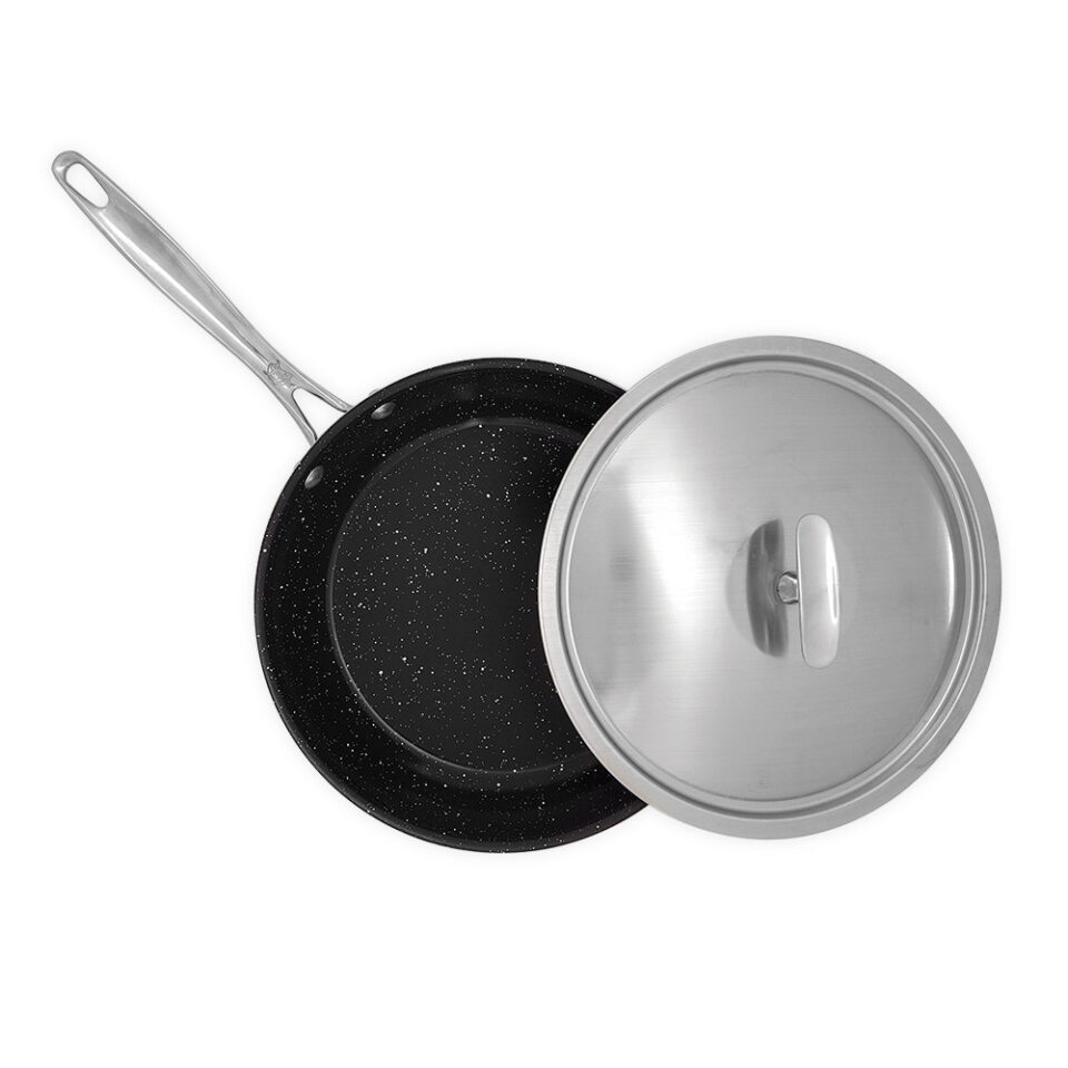 Basalt 2 Piece 12" Sauté Skillet with Lid | Ceramic Coated Cookware ...