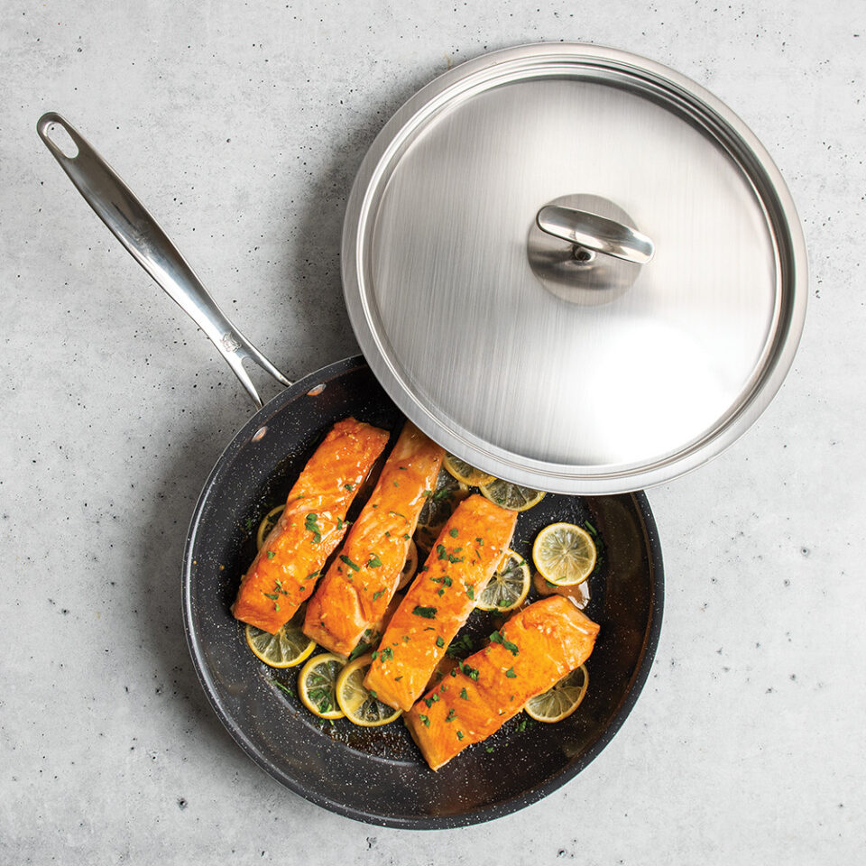 Basalt 2 Piece 12" Sauté Skillet with Lid | Ceramic Coated Cookware ...