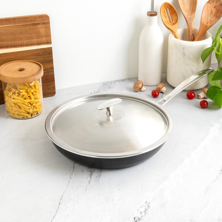 Basalt 2 Piece 12" Sauté Skillet with Lid | Ceramic Coated Cookware ...