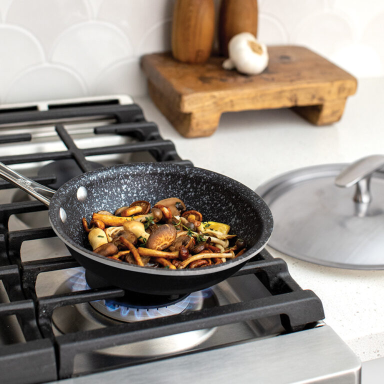 Basalt 3 Piece 8" Sauté Skillet and 3QT Sauce Pan with Lid | Ceramic ...
