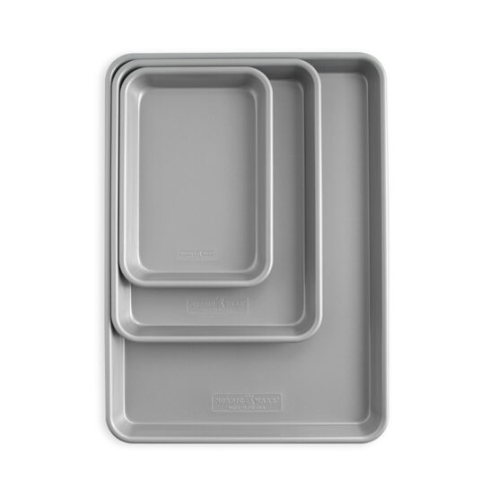 3-Piece Brilliant Bakeware Nonstick Sheet Pan Set | Nonstick Aluminum ...