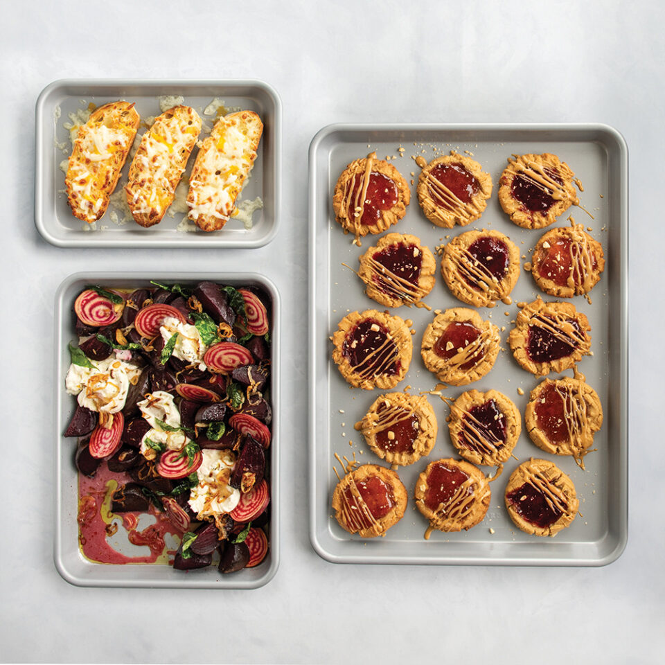 3-Piece Brilliant Bakeware Nonstick Sheet Pan Set | Nonstick Aluminum ...