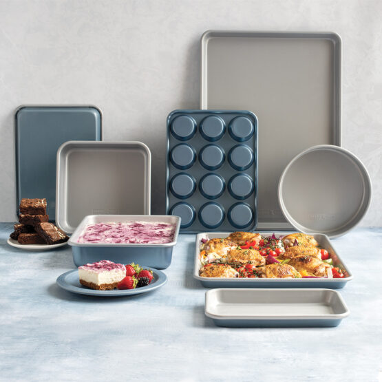 Brilliant Bakeware 8-Piece Nonstick Pan Set | Nonstick Aluminum ...