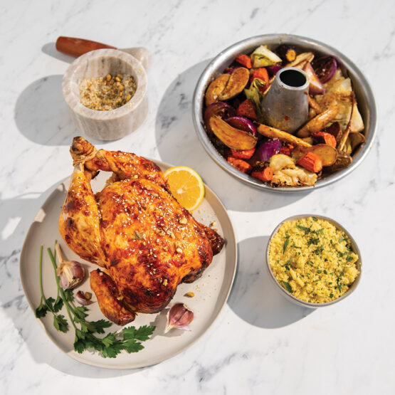 Vertical Chicken Roaster - Whole Chicken Baking Stand | Nordic Ware