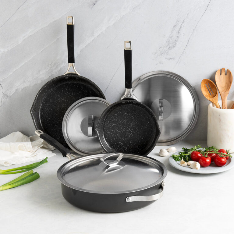 Verde Ceramic Nonstick Cookware Set with Skillet & Lid | Nordic Ware
