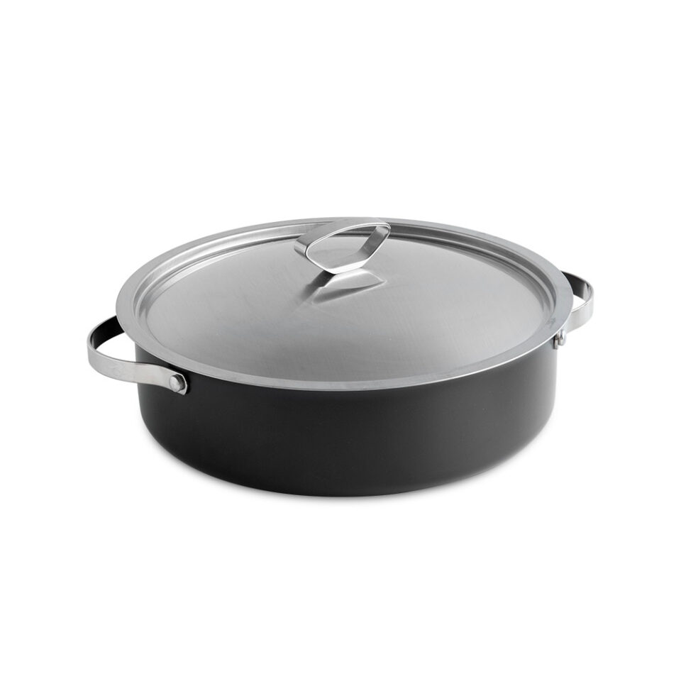 Verde 5 Qt. Ceramic Nonstick Braiser Pan with Lid | Ceramic Cookware ...