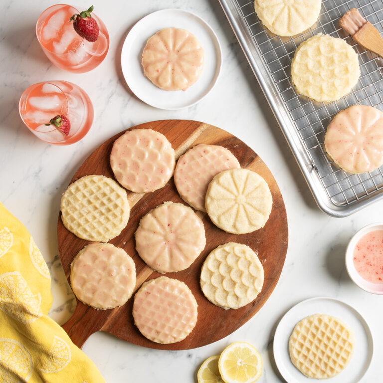 Strawberry Lemonade Stamped Cookies - Nordic Ware